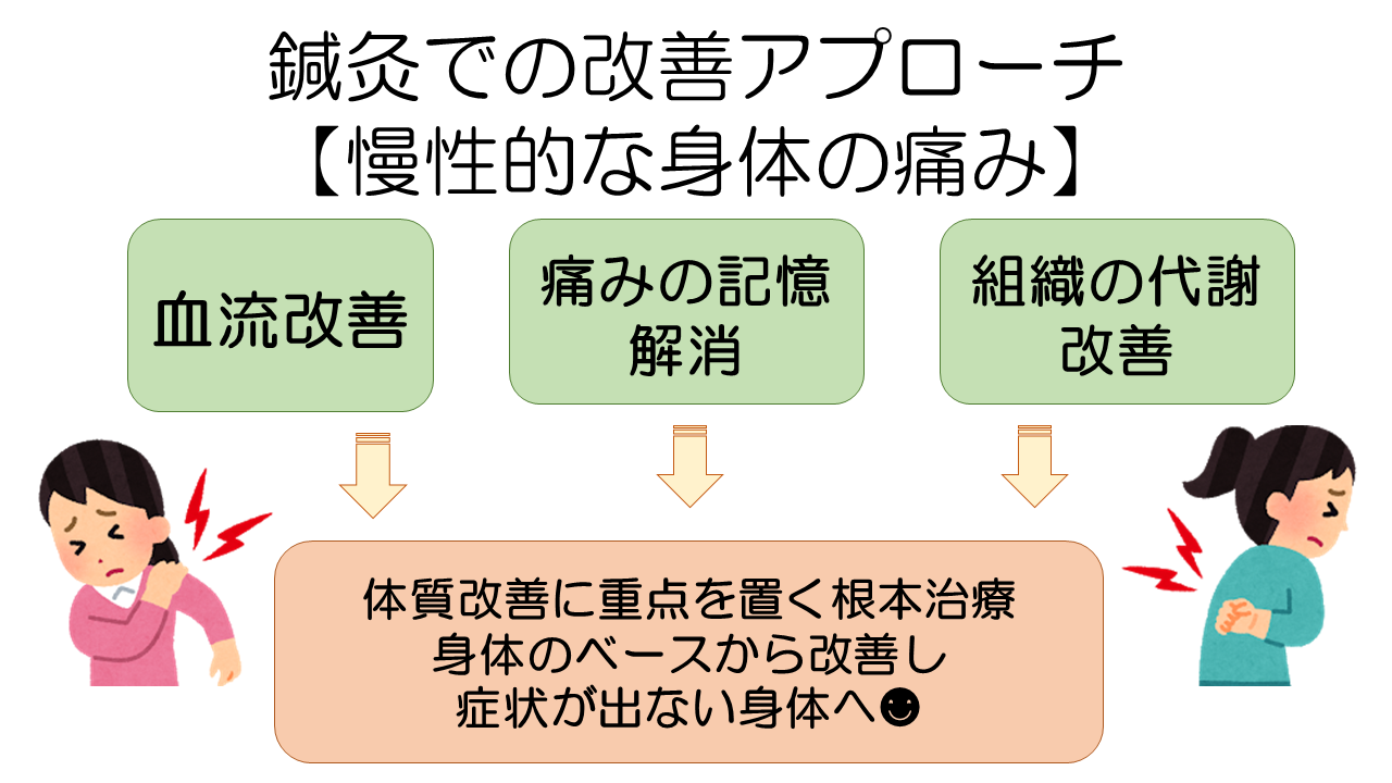 慢性的な身体の痛み『慢性的な首・肩・腰の痛み、頭痛や関節痛』 伊勢市【もも鍼灸院】自律神経と免疫の調整